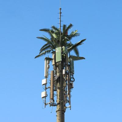 China 15m 35m Monopole Tree Tower For Telecom Antenna GSM Signal for sale