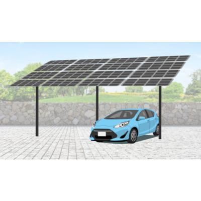 China 10KW Photovoltaic HDG Steel Solar Carport System Canopy Mounting Structure for sale