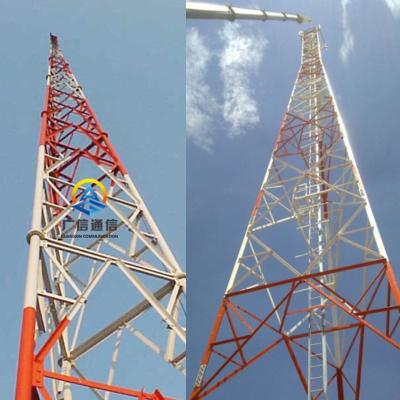 China Q235B Telecom Steel Tower Angular Tubular Mobile CCTV Cell Tower 5G Verticial Test for sale
