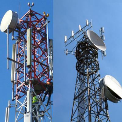 China Arc Welding 50m Telecom Steel Tower Wind Pressure Up  To 220km/H for sale