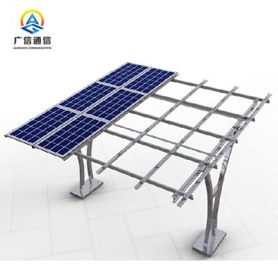 China Q235 Solar Panel Support Structure 40FT Carport Steel Frame Structure for sale
