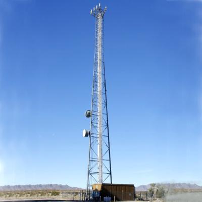 China Galvanized Steel Radio Communication Tower Free Standing Pylon 35m High Mast for sale