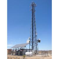 China Self Supporting Galvanized Tubular Steel Tower Radio TV With Solar Panel for sale