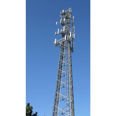 China 4 Legs Galvanized Tubular Steel Tower Radio Antenna WIFI 50KM for sale