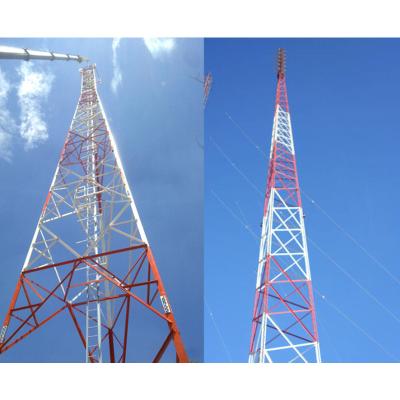 China 3 Legged Angular Lattice Tower Hot Deep Galvanization Radio Broadcasting for sale
