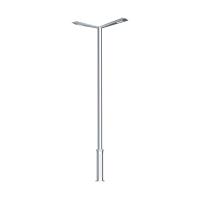 China Dual Arm Brackets Galvanized Steel Light Pole For Residential Yards for sale