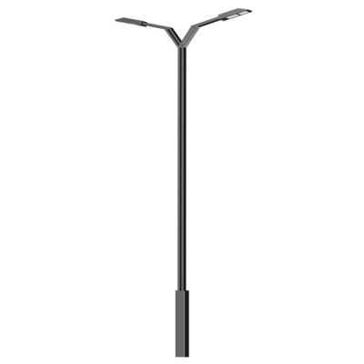 China anti corrosion Q355B 8m Galvanised Street Light Pole With Dual Arm Brackets for sale