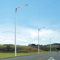 China Carbon Structural 6m Galvanised Street Light Pole With Single Arm Bracket for sale