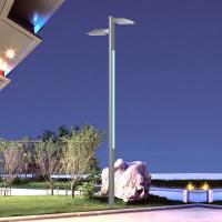 China 10m Tapered Round Galvanised Street Light Pole With Double Mounting Brackets for sale
