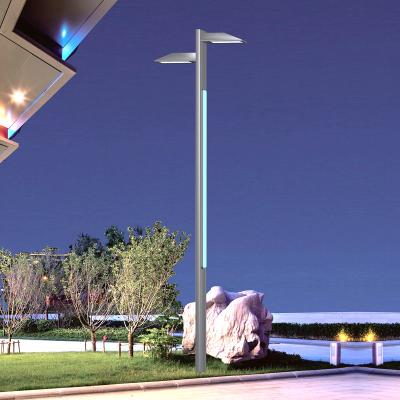 China 10m Tapered Round Galvanised Street Light Pole With Double Mounting Brackets for sale