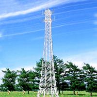 China Greenfield Telecom Steel Tower For Broadcasting Networking 30m - 60m Height for sale