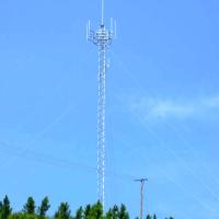 China 45m Galvanized Steel Guyed Lattice Tower With Bolting Assembly For Cellular Station for sale