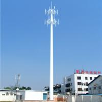 China Hot Dipped Galvanization Steel Monopole Communication Tower For BTS Transmission for sale