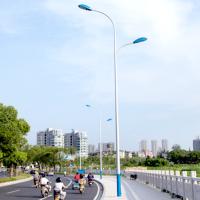 China Hot Dip Galvanised Steel Pole With LED Street Lights For Roadway for sale