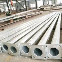 China Customized Height Galvanized Steel Street Light Pole 6m With 2 LED Luminaires for sale