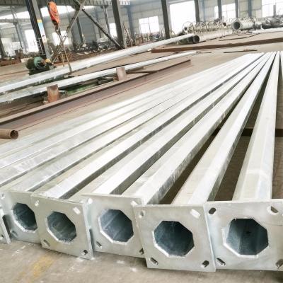 China Customized Height Galvanized Steel Street Light Pole 6m With 2 LED Luminaires for sale
