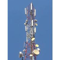 China 50m Microwave Radio Tower Custom 4 Or 3 Legged Lattice Mast for sale