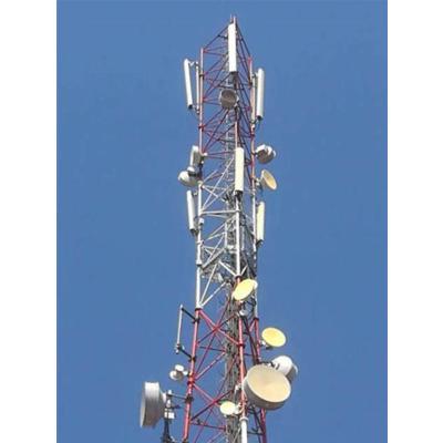 China 50m Microwave Radio Tower Custom 4 Or 3 Legged Lattice Mast for sale