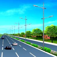 China Custom Galvanized Steel Street Lighting Pole Anti Corrosion Finish for sale