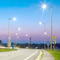 China 5m To 18m Galvanised Steel Street Light Pole For Roadway Lighting ASTM A123 for sale