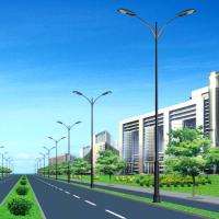 China Tapered Conical Or Octagonal Street Light Pole Galvanized Steel for Residential for sale