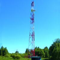 China Custom Steel BTS Cell Signal Transmission Tower 4 Legs Lattice Mast for sale