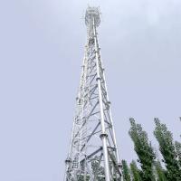 China Galvanized Steel 3 Legs Tubular Lattice Mast Telecom Signal Transmission Tower for sale