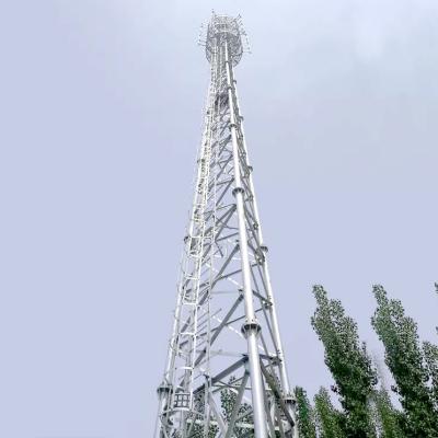 China Galvanized Steel 3 Legs Tubular Lattice Mast Telecom Signal Transmission Tower for sale