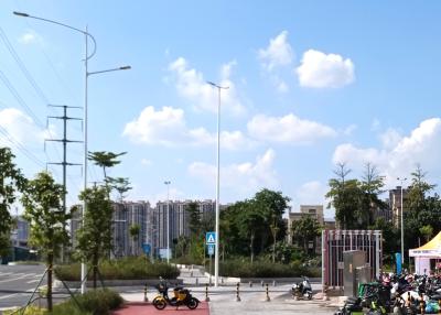 China Powder Coated Galvanised Street Light Pole 12m Z Shape Q345B for sale