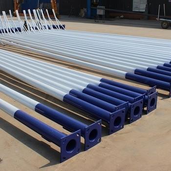 China 12m Powder Coated Single Arm Light Pole Q235B Carbon Steel ODM for sale