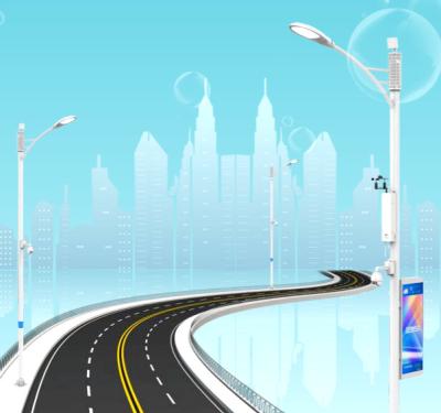 China Smart Led Street Light Pole Q345 Low Carbon Steel For Traffic Siginal for sale