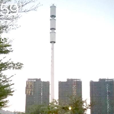 China Galvanized Steel Monopole Telecom Tower High Mast 35m Q235 Hot Dip for sale