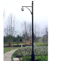 China Single Arm CCTV Mounting Pole 15m Galvanized Steel Cctv Camera Post for sale