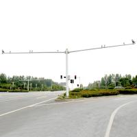 China Y Shape Dual Arms Galvanised Steel Pole Camera Cantilever 6x10m Traffic  Signal Light Support for sale