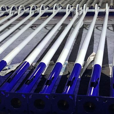China CCTV Camera LED Street Light Pole Q235 Steel Galvanized for sale