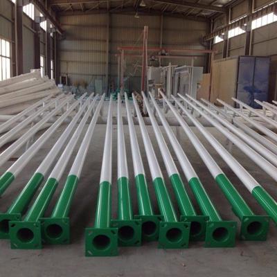 China Outdoor Steel Metal Solar LED Street Lighting Pole 3-12m Conical Octagonal for sale