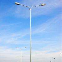 China Public Security CCTV Double Arm Street Light Pole 10m Height for sale