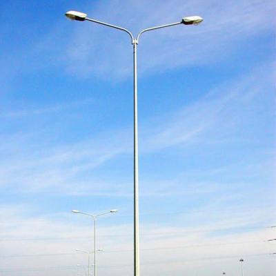 China Public Security CCTV Double Arm Street Light Pole 10m Height for sale