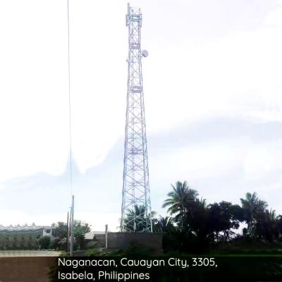 China 60m Free Standing Galvanized Steel Iron Mobile Tower GSM 5G Station for sale