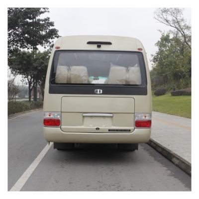 China 7m Diesel Coaster Bus with 26 Seater Capacity and Leaf Spring Suspension Powered by Yuchai Engine for sale