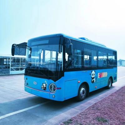 China 6.6m Electric Mini Bus Battery Charging Vehicle 23 Seater with 200KM Driving Range LHD RHD for Shuttle Services for sale