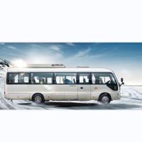 China 22 Seater Diesel Coaster Bus with Automatic Transmission LCD Monitors and Air Suspension for sale