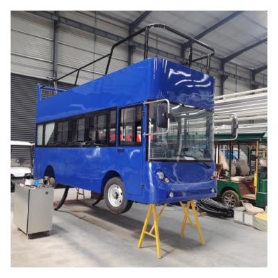 China Electric Double Decker Bus with 10 Climbing Ability, 125 Miles Range, and Lithium-ion Battery for Custom Golf Cart and Tourist Sightseeing for sale