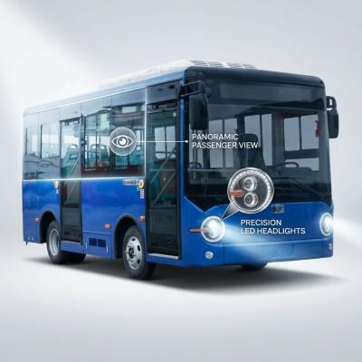 China 6.6m Length 16 Seater Pure Electric Bus with 180km Range for Urban Public Transport for sale
