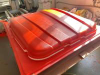 China Custom Vacuum Forming Parts for Vehicle Roof Cover and ABS Composite Leather Material by Moulding Service for sale