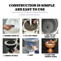 China Customized Design ABS Material Concrete Flower Pot Mold with More than 100 Times Mould Life for sale
