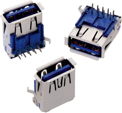 China USB 3.0 Type-A Female Right Angle DIP Connector PCB Mount Wurth 692121xxx100 Compatible for sale