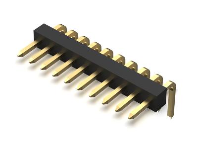 China Pin Header Connector 1.0mm Single Row Right Angle TYPE 1*2PIN To 1*40PIN H=1.0mm for sale