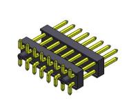 China Pin Header Connector 2.54mm Dual Rows SMT TYPE  With Pegs 2*2PIN To 2*40PIN for sale