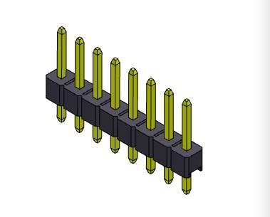 China Pin Header Connector 2.54mm Single Row Straight TYPE 1*2PIN To 1*40PIN H=2.54mm for sale